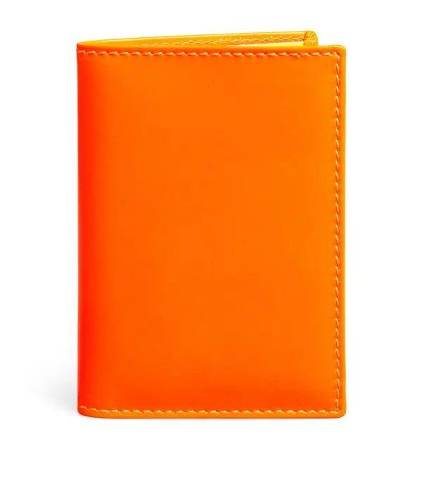 Comme Des Garçons Leather Super Fluo Cardholder - Orange