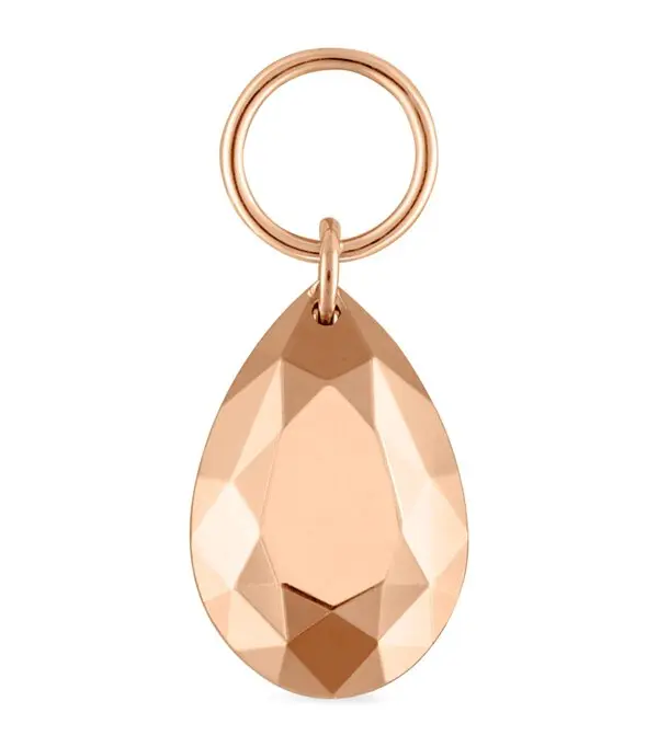 MARIA TASH Faceted Pear Single Charm - Rose Gold