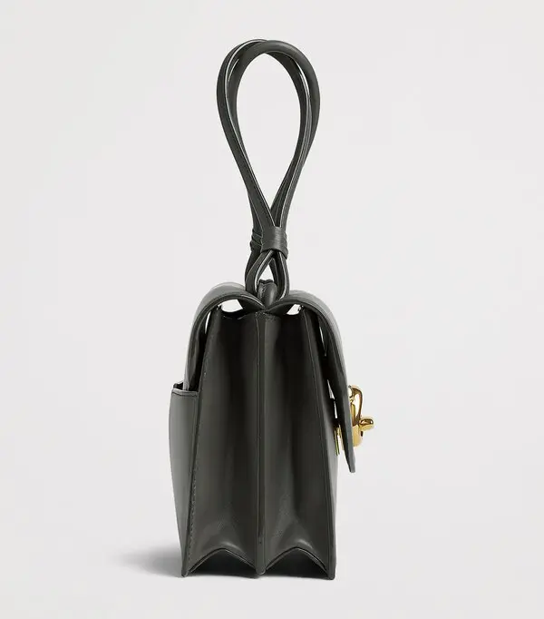 Bottega Veneta Leather Nodo Piano Top-handle Bag - Grey