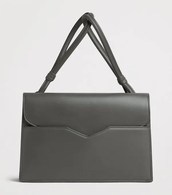 Bottega Veneta Leather Nodo Piano Top-handle Bag - Grey