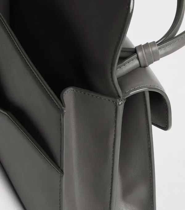 Bottega Veneta Leather Nodo Piano Top-handle Bag - Grey