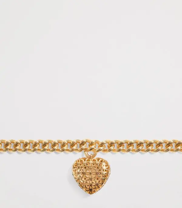 Valentino Garavani Crystal And Enamel Coeur Royal Bracelet - Gold