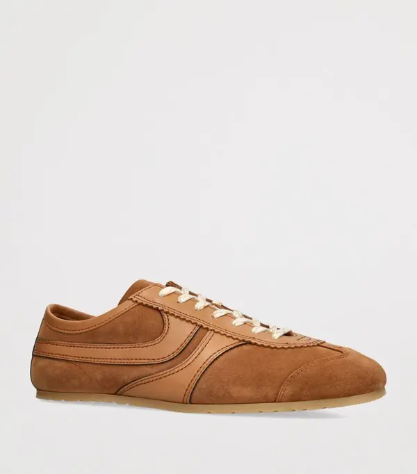 Dries Van Noten Suede Low-top Sneakers - Beige
