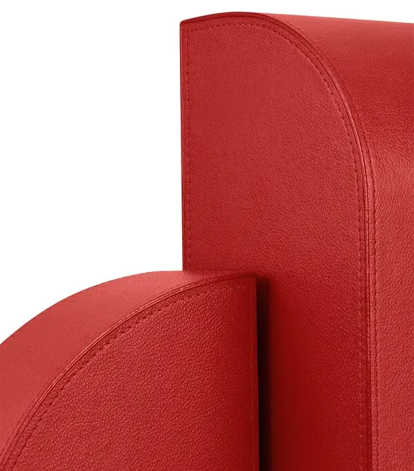 Assouline Leather Left Cubist Bookend - Red