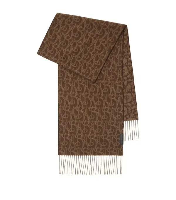 Burberry Cashmere B Charm Scarf - Brown