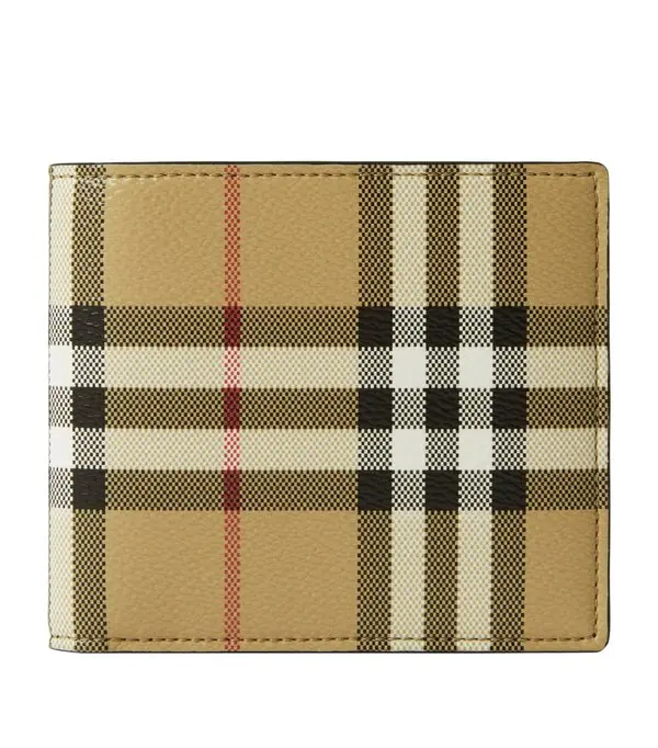 Burberry Check Bifold Wallet - Beige