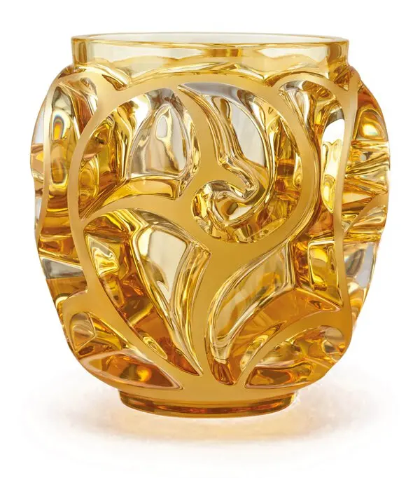 Lalique Small Tourbillons Vase - Orange