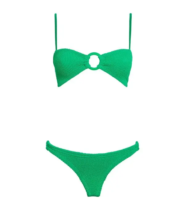 Hunza G Misty Tonal Hoop Two-piece Bikini - Green