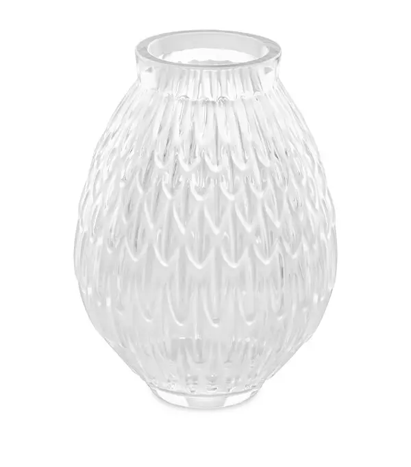 Lalique Small Crystal Plumes Vase - Clear