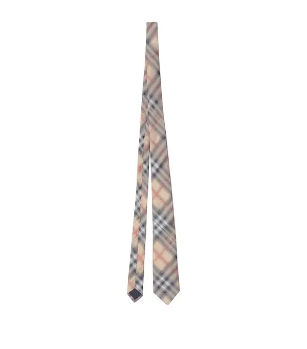 Burberry Silk Check Standard Tie - Beige