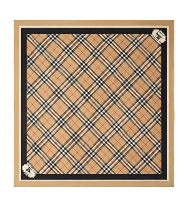 Burberry Silk Check Scarf - Beige
