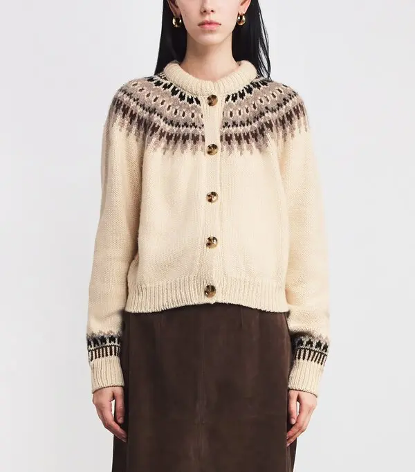 DÔEN Wool-blend Clarke Cardigan - Ivory