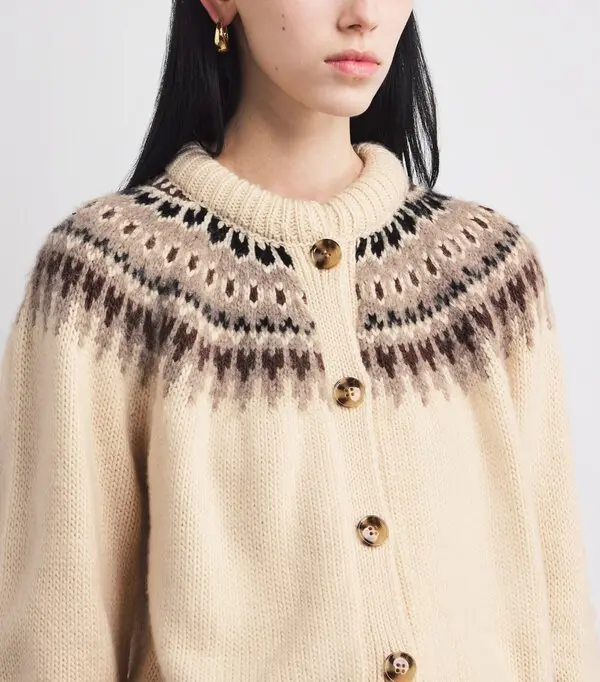 DÔEN Wool-blend Clarke Cardigan - Ivory