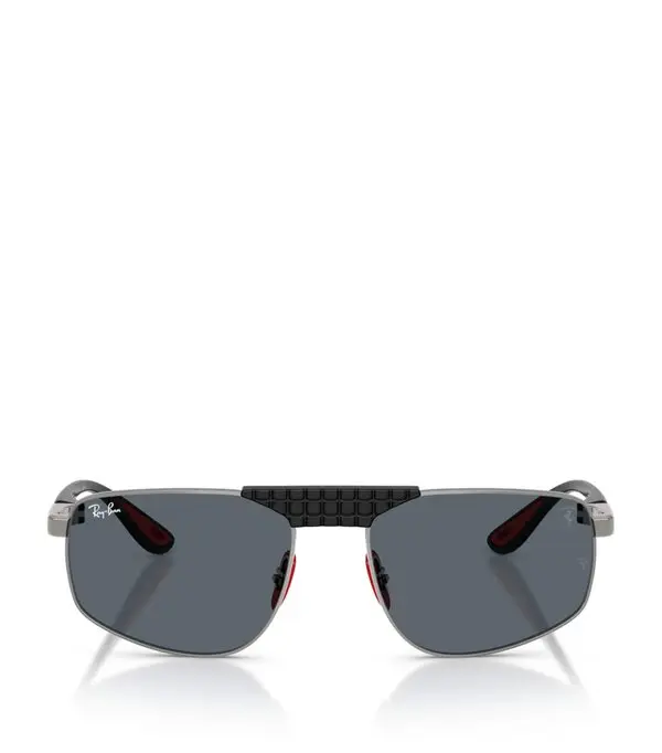 Ray-ban X Scuderia Ferrari Rb3776m Irregular Sunglasses - Silver