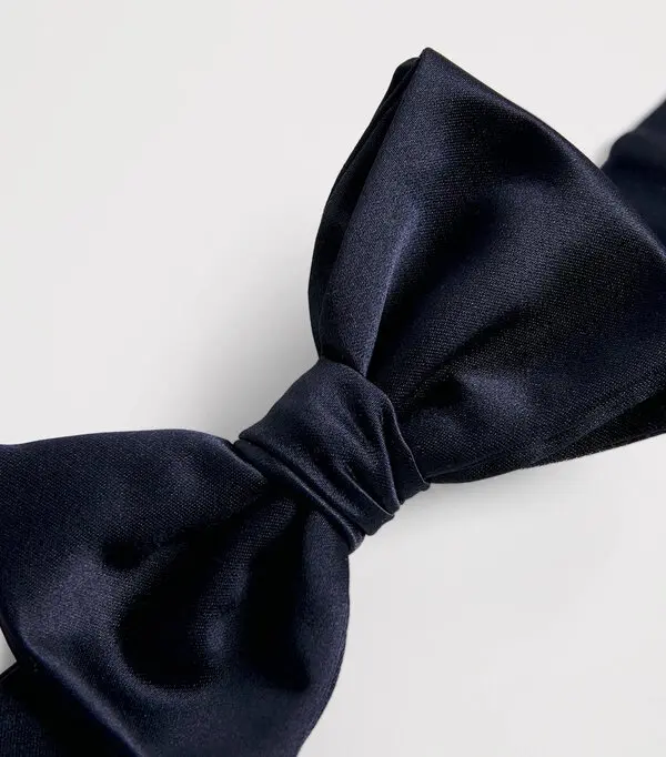 Emporio Armani Silk Bow Tie - Blue