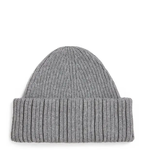 Fabiana Filippi Wool-silk Sparkling Ribbed Beanie - Grey