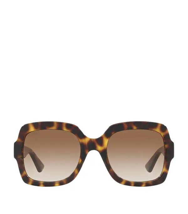 Gucci Oversized Tortoiseshell Sunglasses - Brown
