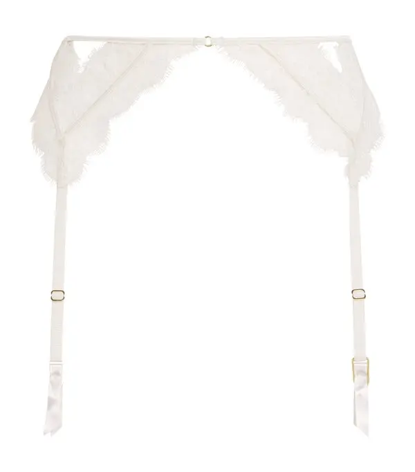Kiki De Montparnasse Lace-insert Garter Belt - Ivory