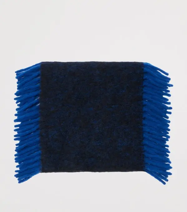 Burberry Alpaca Wool-blend Happy Scarf - Blue