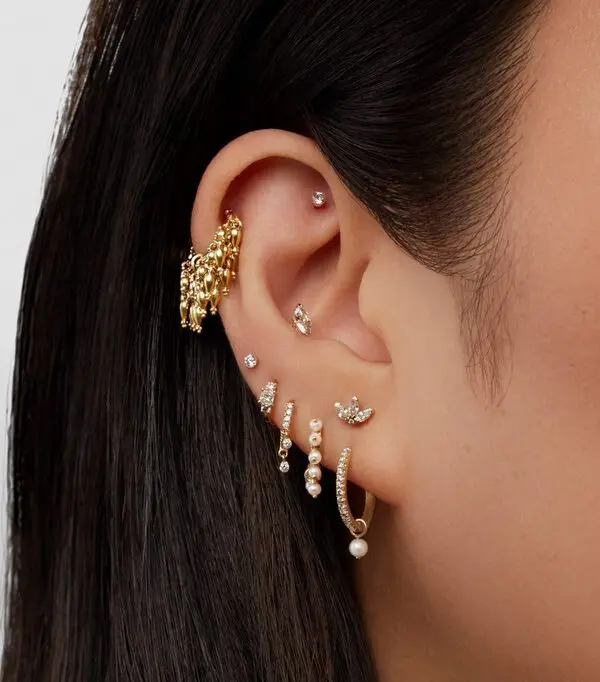 MARIA TASH Diamond Eternity Single Hoop Earring