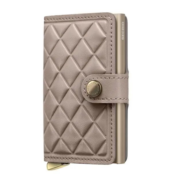 SECRID Leather Miniwallet - Beige
