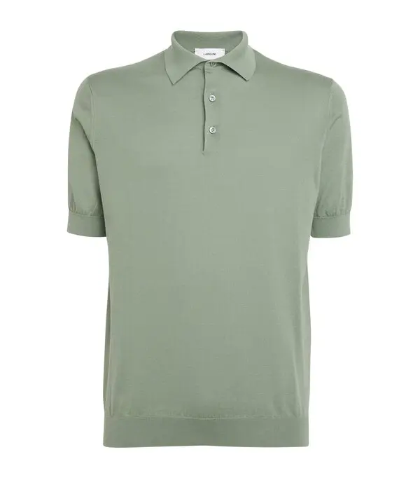 LARDINI Cotton Knit Polo Shirt