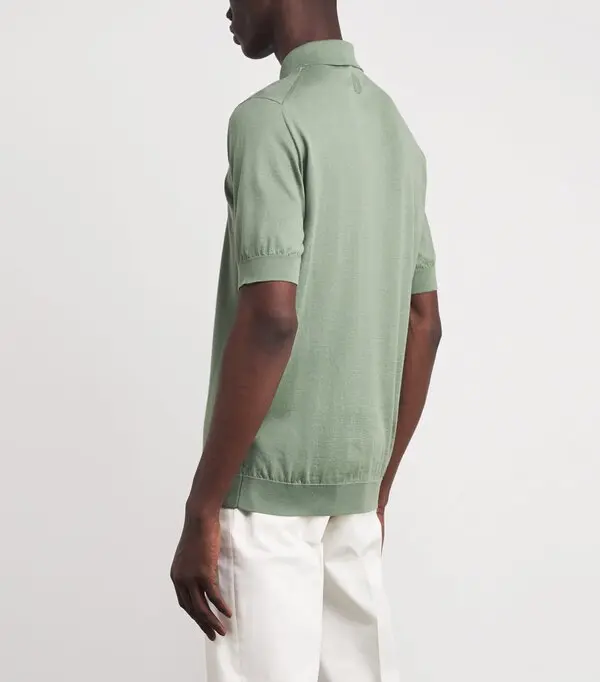 LARDINI Cotton Knit Polo Shirt