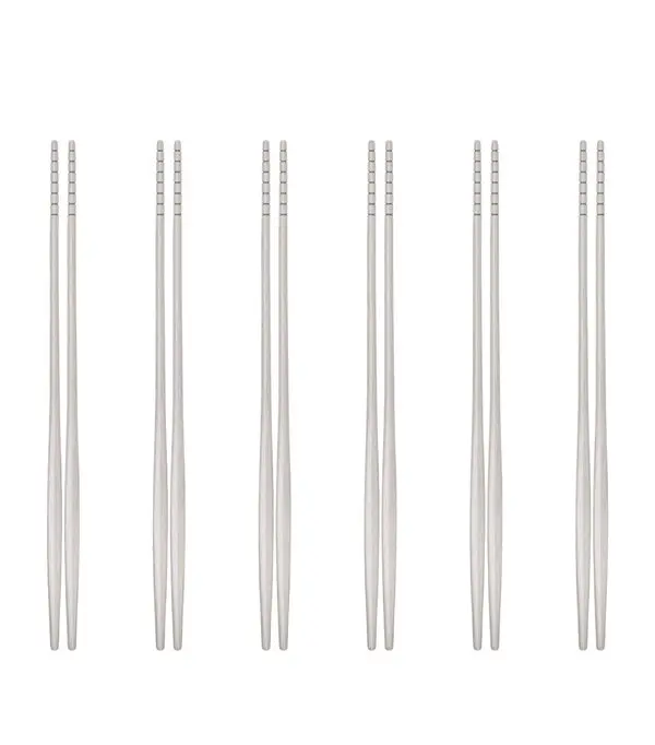 BUGATTI Set Of 6 Stainless Steel Natura Chopsticks - Metallic
