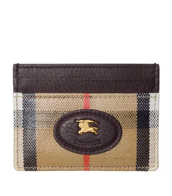 Burberry Check Card Holder - Beige