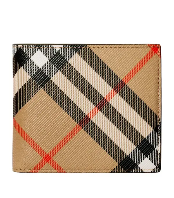 Burberry Check Bifold Wallet - Beige