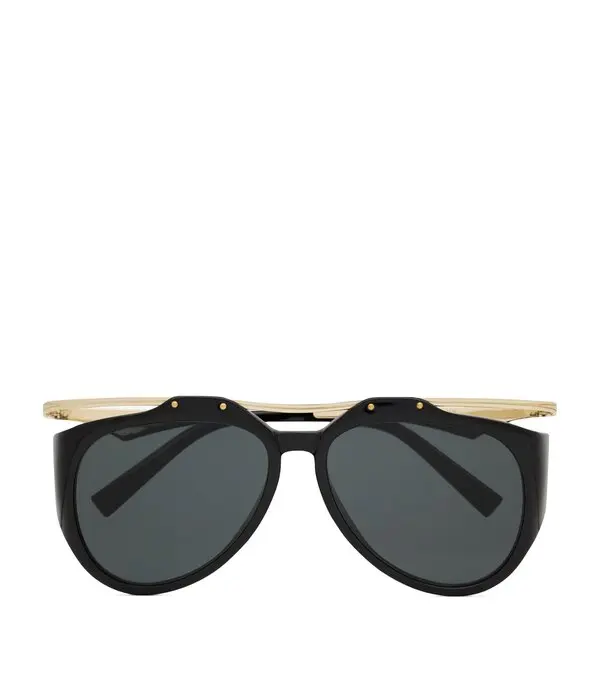 Saint Laurent Amelia Aviator Sunglasses - Black