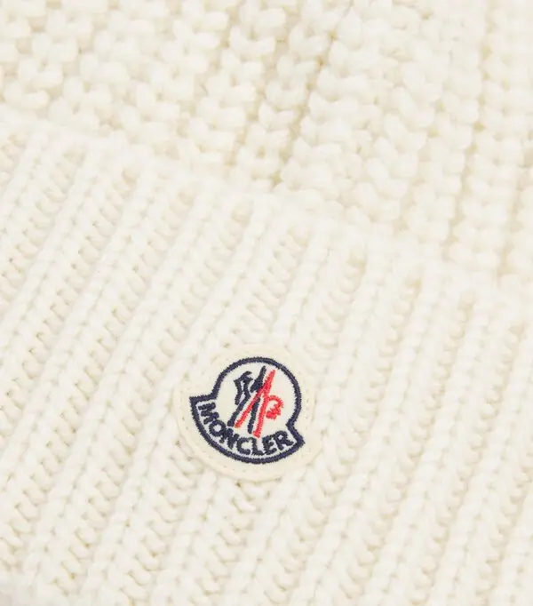 Moncler Tricot Cotton Beanie - White
