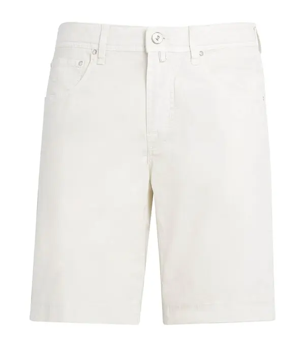 Jacob Cohen Stretch Cotton Nicolas Bermuda Shorts - Beige