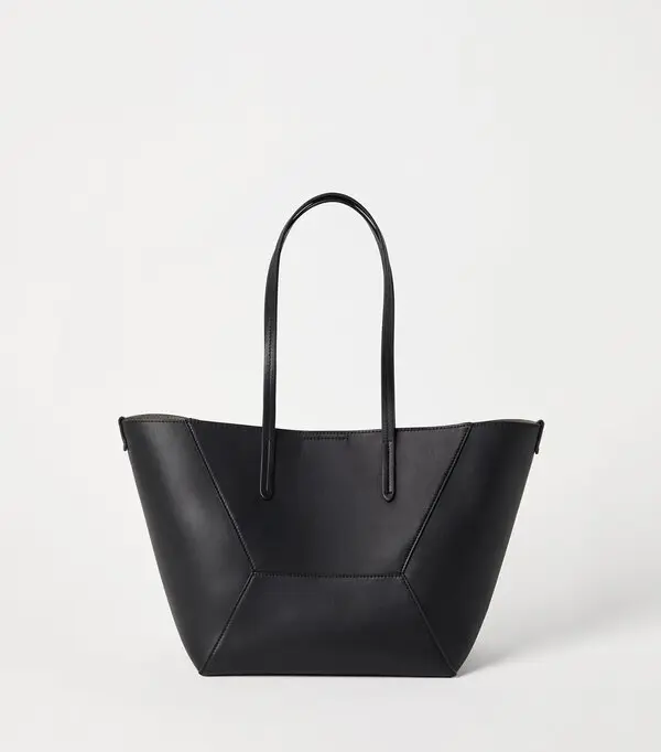 Brunello Cucinelli Small Calfskin Bc Duo Tote Bag - Black