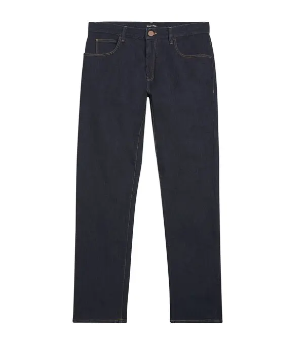 Giorgio Armani Stretch-cotton Straight Jeans - Blue
