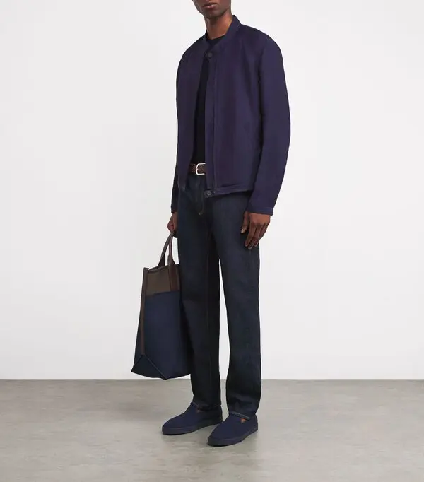 Giorgio Armani Stretch-cotton Straight Jeans - Blue