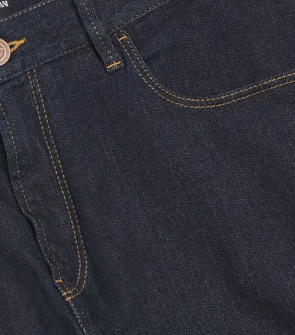 Giorgio Armani Stretch-cotton Straight Jeans - Blue