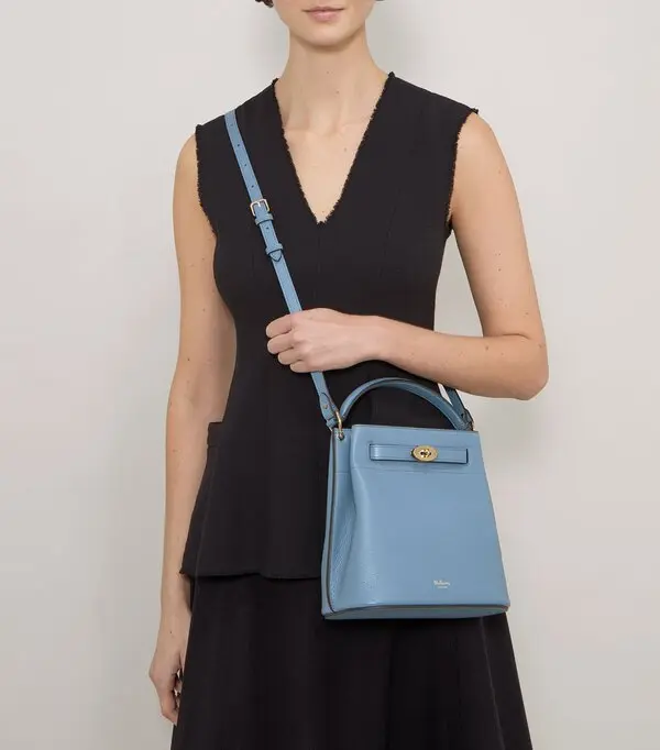Mulberry Leather Islington Bucket Bag - Blue