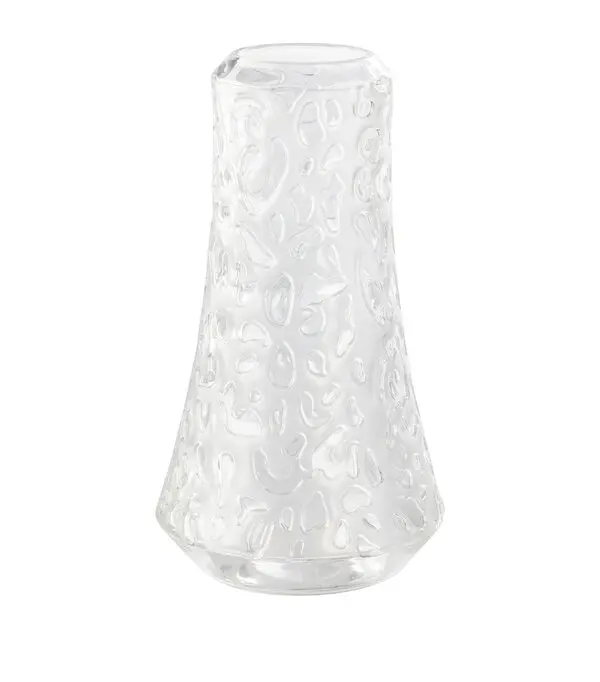 Lalique Crystal Panther Vase - Clear