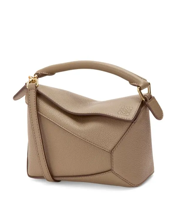 Loewe Mini Puzzle Edge Top-handle Bag - Brown