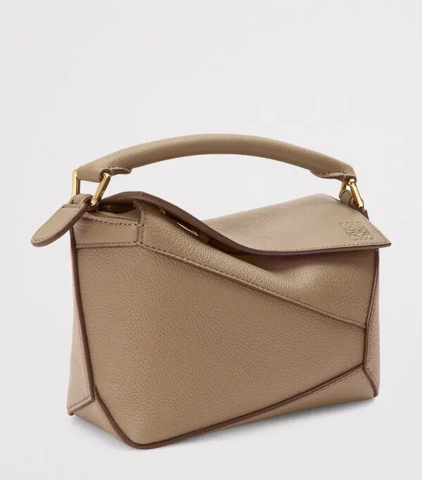 Loewe Mini Puzzle Edge Top-handle Bag - Brown