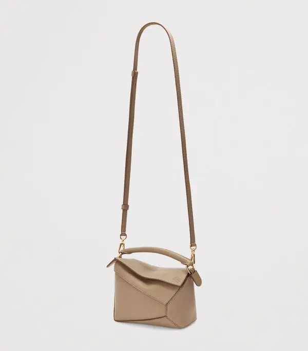 Loewe Mini Puzzle Edge Top-handle Bag - Brown