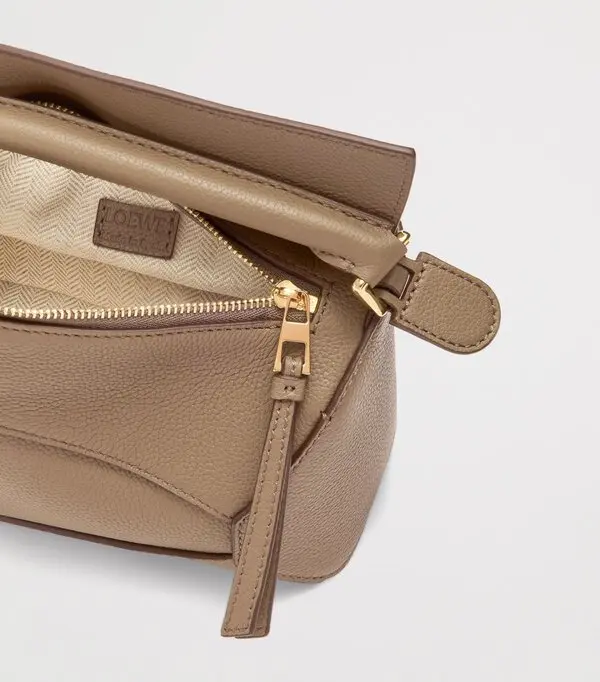 Loewe Mini Puzzle Edge Top-handle Bag - Brown