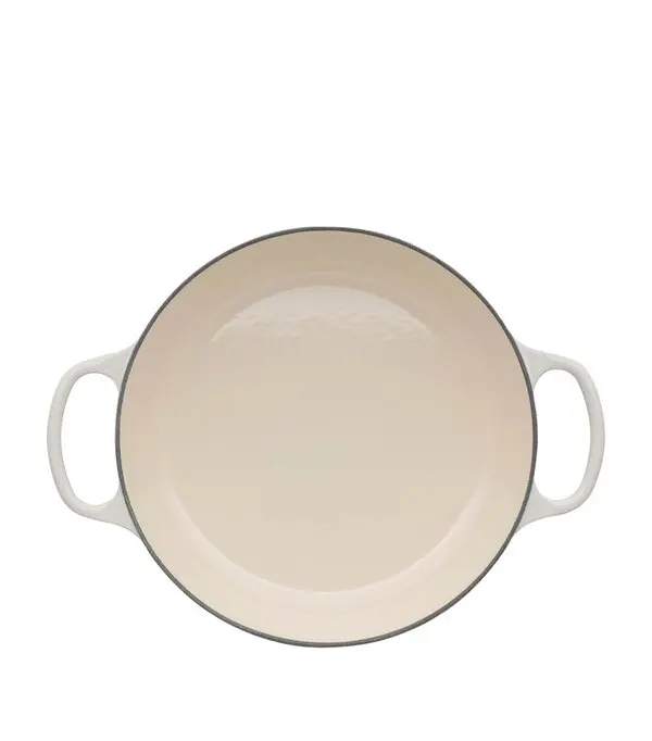 LE CREUSET Cast Iron Shallow Round Casserole Dish - Ivory