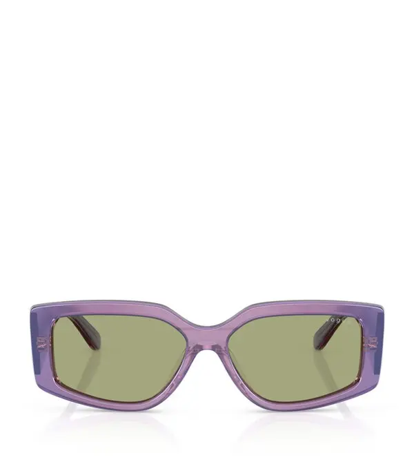 VOGUE Acetate Rectangle Sunglasses - Purple