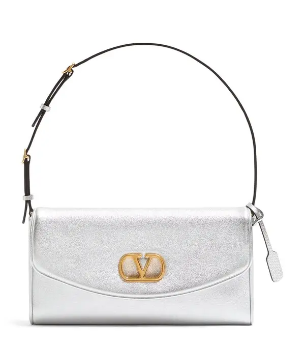 Valentino Garavani Small Leather Shoulder Bag - Metallic