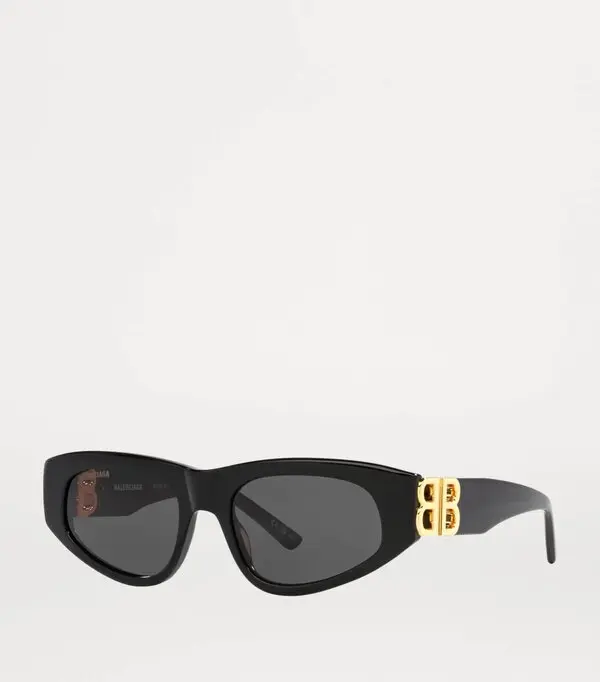 Balenciaga Round Bb0095s Sunglasses - Black