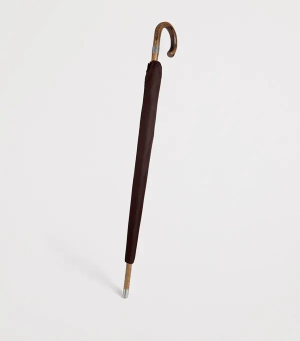 Dunhill Wooden Handle Long Umbrella - Brown