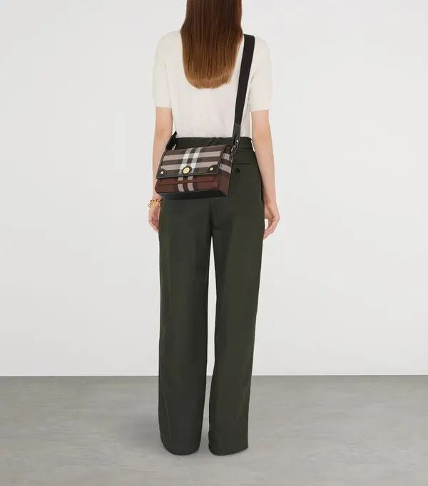 Burberry Check Crossbody Bag - Brown