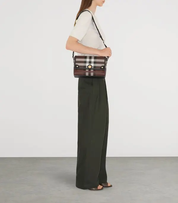 Burberry Check Crossbody Bag - Brown
